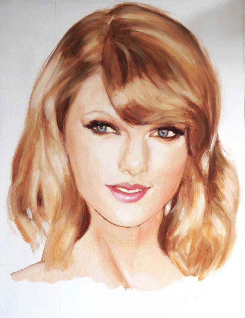 Taylor Swift portrait in the manner of William Bouguereau | matt harvey art